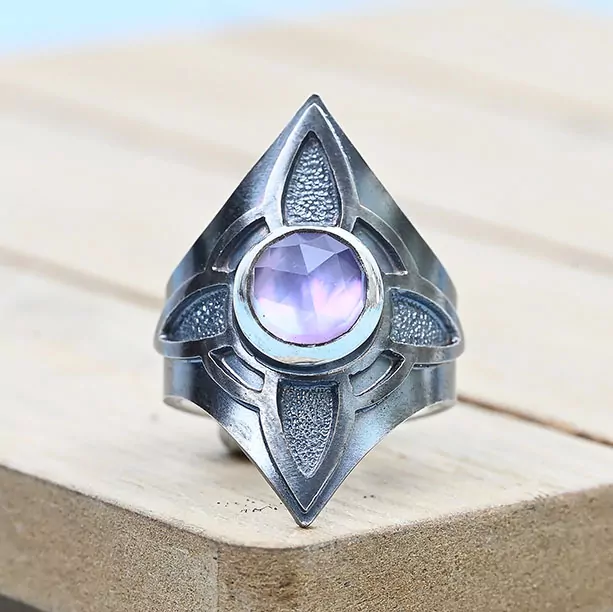 How to Make a Saddle Ring With Saw Pierced Details - Lucy Walker Jewelry