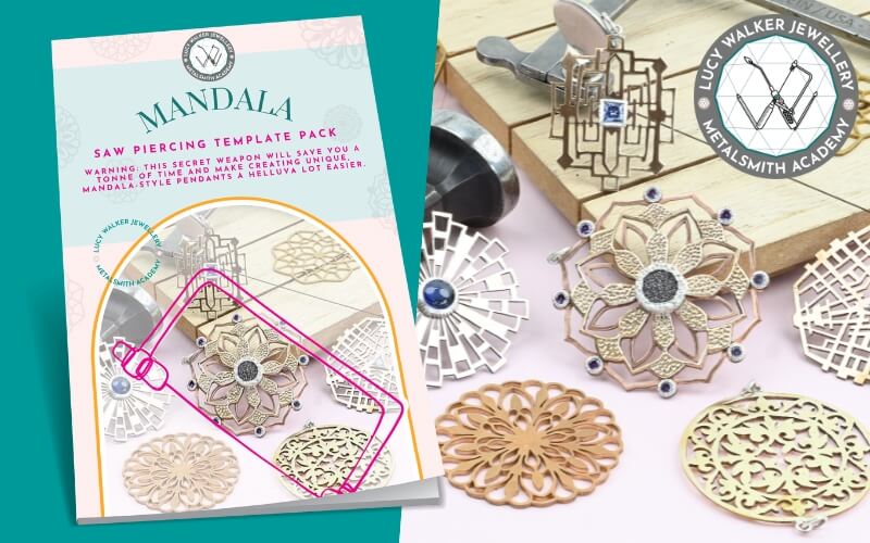 Printable Saw Piercing Template by Lucy Walker (Mandala)